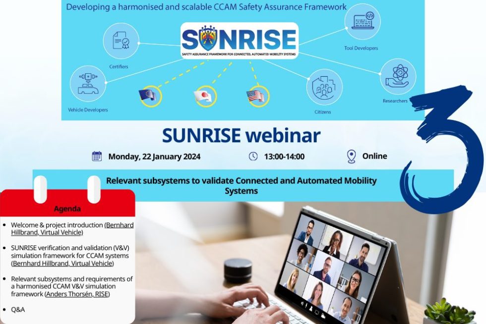 SUNRISE webinar: Relevant subsystems to validate Connected and Automated Mobility Systems ...